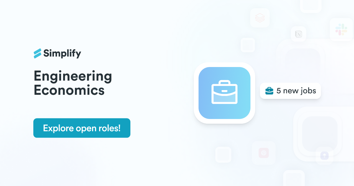 Jobs and Employment at Engineering Economics | Simplify Jobs